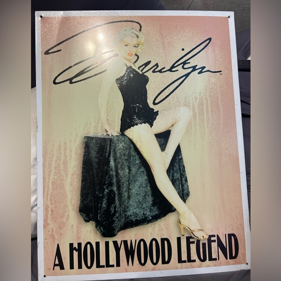 Art | 1999 8x12 Tin Sign Marilyn Monroe Lingerie Hollywood Legend Wall ...